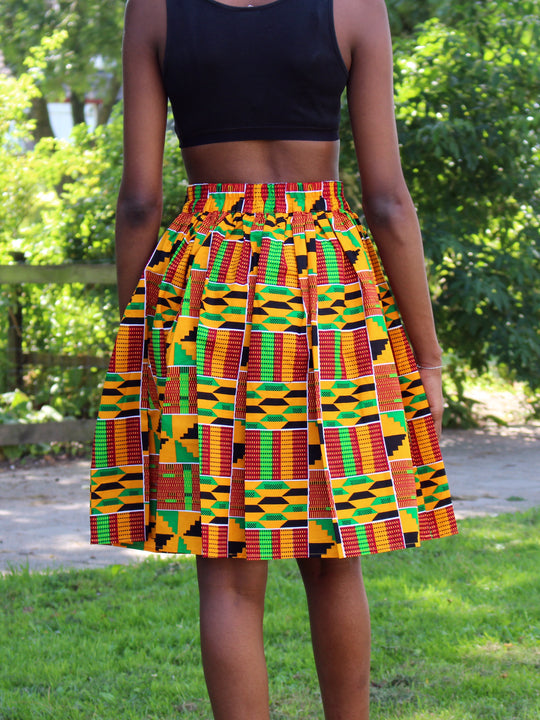 African kente skirt, Ankara African wear – Hand Cree